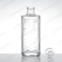 China Bar Party Liquor Bottle Clear Glass Whiskey Decanter Dispenser Set 1000ml Hot Stamping for sale
