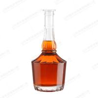 China 500ml 750ml Glass Empty Bottles Liquor Wine Gin Whisky Vodka Glass Bottle With Cap for sale
