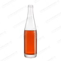 China Produced Hot Stamping Glass Bottle With Cap for Vodka Liquor Gin Rum Tequila Brandy for sale