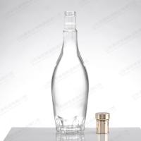 China Glass Collar Custom 700ml Whiskey Liquor Empty Glass Bottle for Vodka Wine 750ml for sale