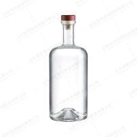 China 750ml Custom Tequila Liquor Glass Bottle For Wine With Wooden Stopper for sale