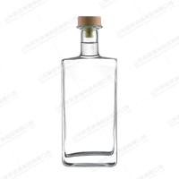 China 375ml 500ml 700ml Glass Bottle for Whiskey Liquor Gin Wine Vodka Brandy Unique Shape for sale