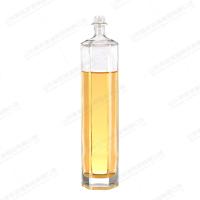 China Surface Handling Hot Stamping 500ml Hexagon Glass Bottle for Wine and Handling for sale