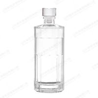 China Body Material Glass Cylinder Bottle 350ml 550ml 750ml for Liquor Vodka Whisky for sale
