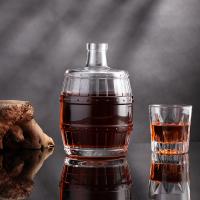 China Clear Glass Large Round Bottles 500ml 1000ml 1500ml for Wine Whiskey Vodka Industrial for sale