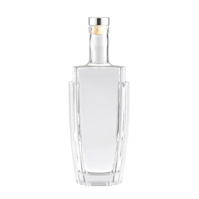 China Square Glass Bottle for Wine Brandy Vodka Whisky Made of Healthy Lead-free Glass for sale
