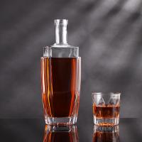 China Square Glass Bottle for Wine Brandy Vodka Whisky Made of Healthy Lead-free Glass for sale
