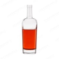 China ODM 700ml Square Vodka Glass Bottle For Whiskey And Liquor Sealing Type Cork for sale