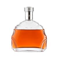 China Wine tequila liquor whisky bottle Glass Bottle 500ml 750ml With Glass Lid Hot stamping for sale