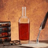China ODM 700ml Square Vodka Glass Bottle For Whiskey And Liquor Sealing Type Cork for sale