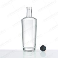 China Empty Glass Bottle 100ml 250ml 300ml 500ml 750ml Brandy Whiskey Tequila Gin Rum Bottle With Cork for sale