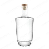 China Glass Round Vodka Liquor Bottle 500ml 700ml 750ml For Top Notch Wine for sale