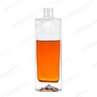 China Glass Body Material 500ml Mountain Shape Bottom Vodka Whisky Bottle for Other Beverage for sale