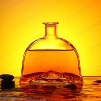China Custom 750 Ml Glass Essential Flat Liquor Wine Bottles with Cork Lid and Rubber Stopper for sale