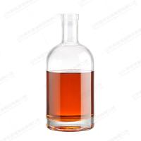 China Clear Empty Glass Bottle With Cork 200ml 375ml 500ml 750ml For Vodka Gin Rum Tequila for sale