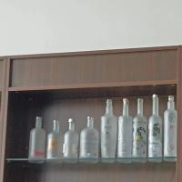 China Rubber Stopper Sealing Type Transparent Frosted Glass Wine Bottles for Beverage 100ml 750ml 500ml for sale