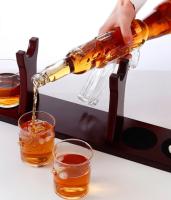 China Glass Ak47 Whiskey Bottle Decanter Set With Lead Free Crystal Whiskey Dispenser for sale