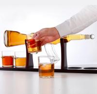 China Glass Ak47 Whiskey Bottle Decanter Set With Lead Free Crystal Whiskey Dispenser for sale