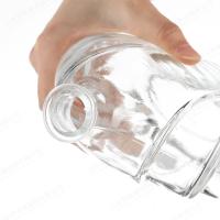 China Party 1000ml 750ml 500ml Wine Glass Bottle With Rubber Sealing Stopper for sale