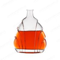 China Party 1000ml 750ml 500ml Wine Glass Bottle With Rubber Sealing Stopper for sale