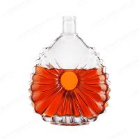 China Acid Etch Surface Handling Glass Bottle For Transparent Engraving Whiskey Vodka Rum for sale