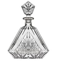 China Clear Industrial Beverage Decanter for Unique Shape Crystal Glass Whisky Engraving for sale