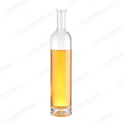 China Hot Stamping Glass Wine Bottles 375ml 500ml for Sample Whiskey Supply Rubber Stopper for sale
