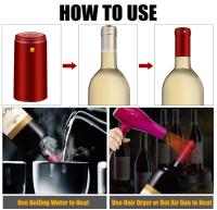 China Wine Bottle Stopper Shrink Pack Sleeve Clear PVC Heat Shrink Capsules for sale