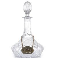 China Whiskey Brandy Vodka Tequila Glass Bottle Decanter with Label and Leak Stopper Perfect for sale