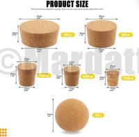 China Natural Cork Soft Wine Bottle Wooden Conical Combo Set for Wine Beer Glass Bottle 6 Sizes Custom Order for sale