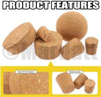 China Natural Cork Soft Wine Bottle Wooden Conical Combo Set for Wine Beer Glass Bottle 6 Sizes Custom Order for sale