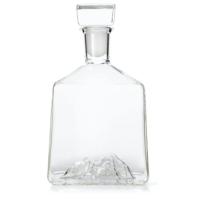 China 500ml Clear Glass Whiskey Decanter Dispenser for Liquor Hot Stamping Surface Handling for sale