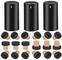 China Matte Black PVC Heat Shrink Capsules For Wine Bottle Cork Clear Bottle Stopper for sale