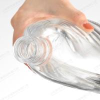 China 900ml Clear Rum Spirit Whiskey Bottle with Rubber Stopper Customied Glass Wine Bottle for sale
