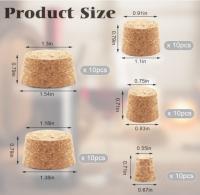 China LS Clear Glass Bottle Caps for Conical Cork Wine Bottle Stoppers in Custom Sizes for sale