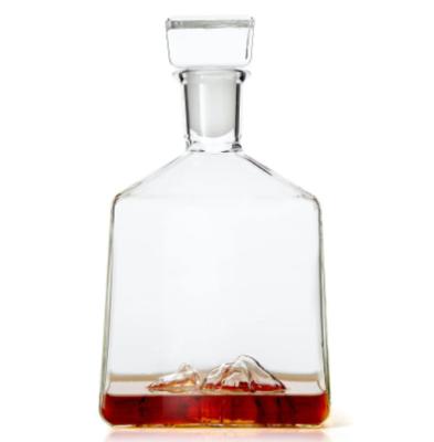 China Unique Family Bar Tequila Glass Bottle Decanter with Hot Stamping Surface Handling for sale