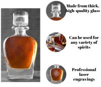 China Unique Family Bar Tequila Glass Bottle Decanter with Hot Stamping Surface Handling for sale