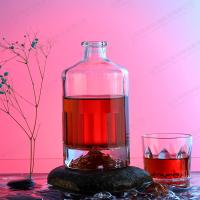 China 375ml 750ml Clear Wine Liquor Whisky Glass Bottle with Acceptable Customer's Logo for sale