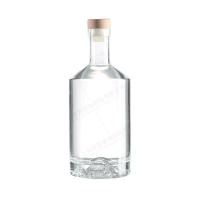 China Collar Material Glass Bottle 500ml 750ml 100ml Clear with Thick Fire Mountain Bottom for sale