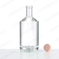 China Collar Material Glass Bottle 500ml 750ml 100ml Clear with Thick Fire Mountain Bottom for sale