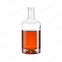 China Collar Material Glass Bottle 500ml 750ml 100ml Clear with Thick Fire Mountain Bottom for sale