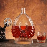 China Liquor Bottle Empty Clear Glass Wine Vodka Rum Brandy Whisky Bottle 750ml 1000ml for sale