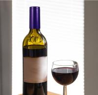 China Aluminium Plastic Wine Bottle Heat Shrink Capsules With Blue Color And Custom Logo for sale