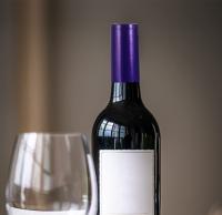 China Aluminium Plastic Wine Bottle Heat Shrink Capsules With Blue Color And Custom Logo for sale