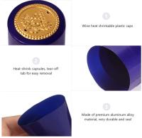 China Aluminium Plastic Wine Bottle Heat Shrink Capsules With Blue Color And Custom Logo for sale