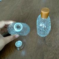 China Small Empty Spirit Whisky Wine Bottle SCREW CAP 50ml Mini Glass Alcohol Liquor Bottles for sale