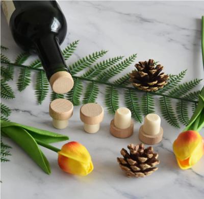 China Clear Bottle Stopper T-Shaped Wine Corks for Reusable Wooden and Rubber Sealed Plugs for sale