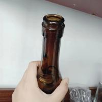 China 300ml 750ml 1000ml Classical Luxury Customized Amber Glass Bottle for Juice Packaging for sale