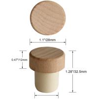 China Clear Bottle Stopper T-Shaped Wine Corks for Reusable Wooden and Rubber Sealed Plugs for sale