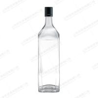 China Industrial Beverage 700ml Clear Glass Bottle for Liquor Vodka and Wine Stackable for sale